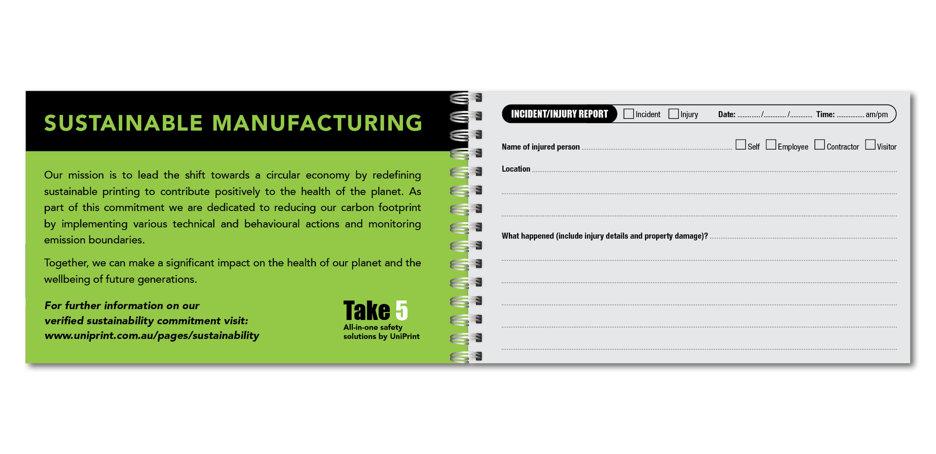 Take 5 Uniprint Safety Books | UniPrint