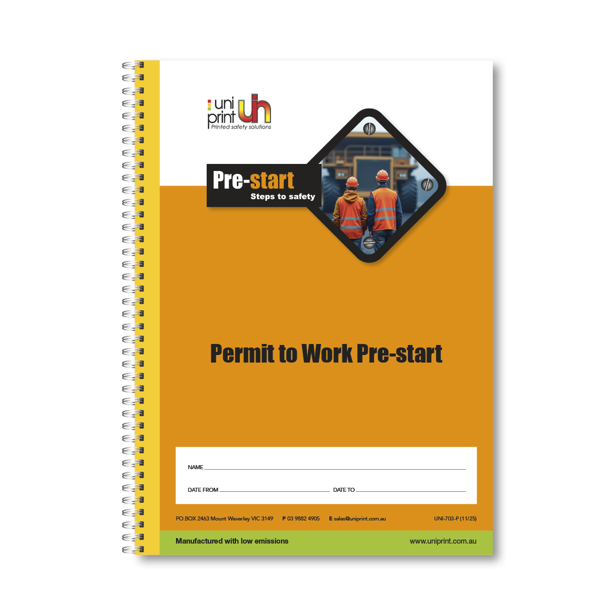 Permit to Work Pre-start (COMPLETE) | UniPrint