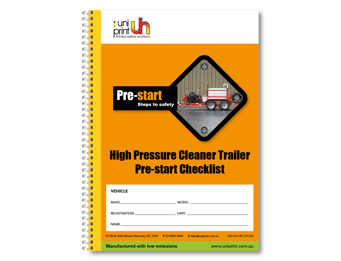 Pre-start Safety Book Range | UniPrint